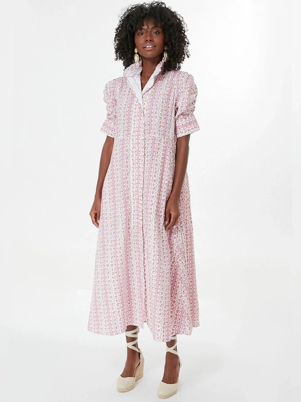 Thierry Colson | Dresses | Thierry Colson Pink Floral Venetia Midi ...